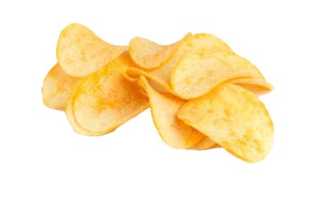 Crispy Potato Chips Savory Snack Treat Png Cutout