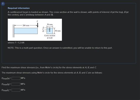 solved required information a cantilevered beam is loaded as