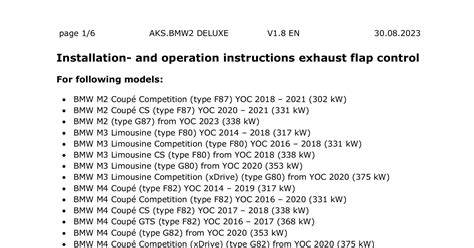 Assembly Instruction Aksbmw2deluxev18 Enpdf Docdroid