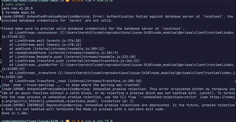 Prisma Connect Is Successful With Invalid Database Configuration Credentials Issue