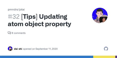 [tips] updating atom object property · issue 32 · pmndrs jotai · github