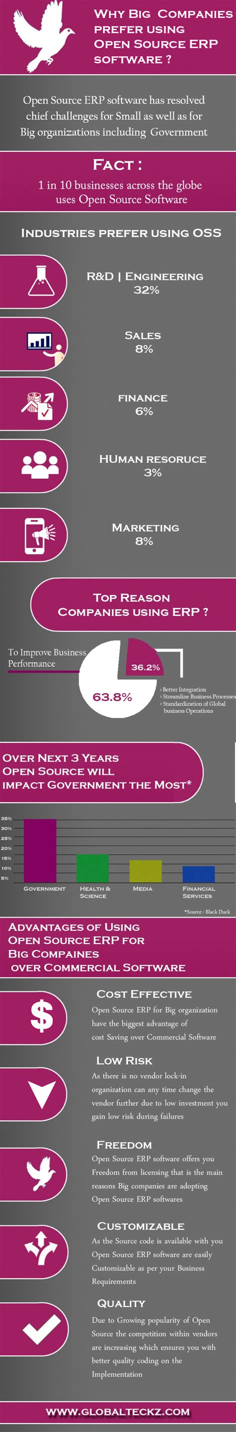 Open Source Erp Software Solutions Infographics