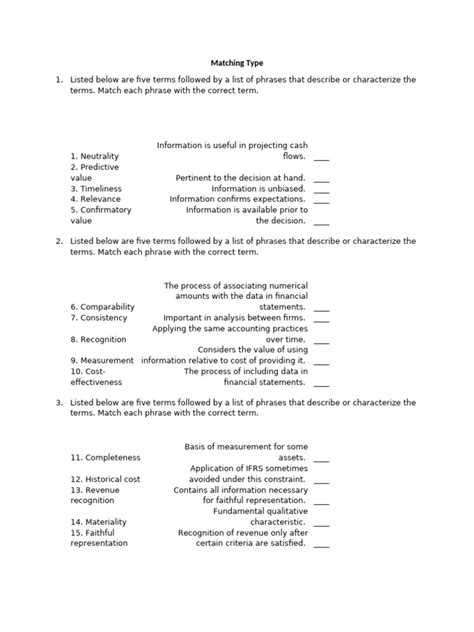 Matching Type Conceptual Framework Pdf