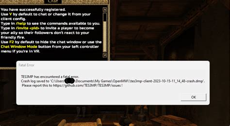 Help Fatal Error Ropenmw