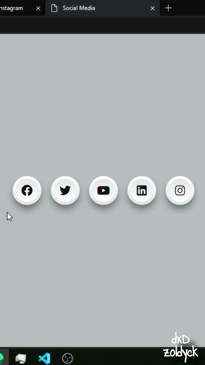 Animasi Icon Sosial Media Menggunakan Html Dan Css Shorts Youtube