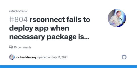 rsconnect fails to deploy app when necessary package is installed from