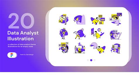 Free 20 Data Analyst Illustration Set Figma
