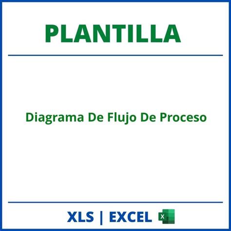 Plantilla Diagrama De Proceso Excel Formato Planilla