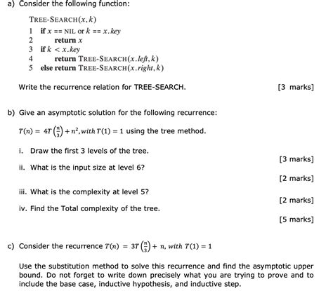 Solved A ﻿consider The Following Function Tree Search