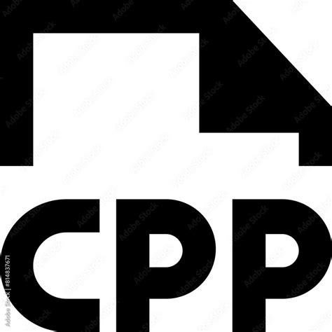 File Cpp 2 Simple Outline Minimalist Icons For UI And Buttons Svg Stock Vector Adobe Stock