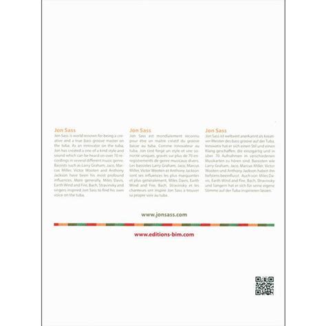 Editions Bim The Jon Sass Bassline Book United Arab Emirates