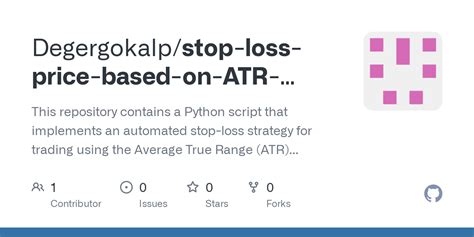 Github Degergokalpstop Loss Price Based On Atr With Ohcl This
