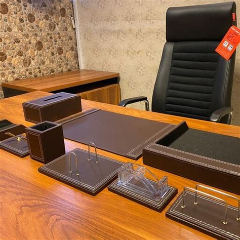 خرید و قیمت ست رومیزی اداری 9تیکه چرم ارسال رایگان از غرفه فروشگاه