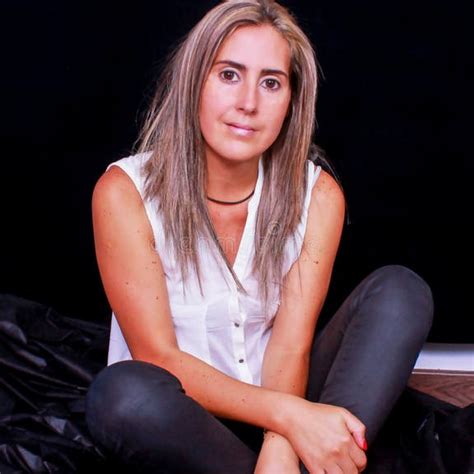 Blonde Mature Woman Poses With Her New Hairstyle Stock Image Image Of