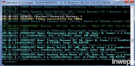 Cara Pokemon Go Menggunakan NecroBot Inwepo