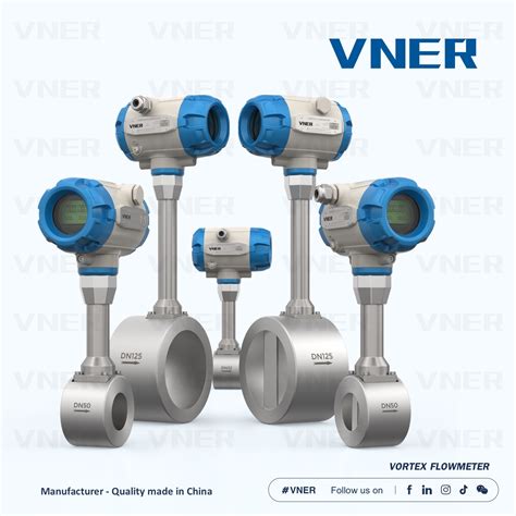 Anti Shock Flowmeter Piezoelectric Gas Vortex Flow Meter With LCD Display Flow Meter And Flowmeter