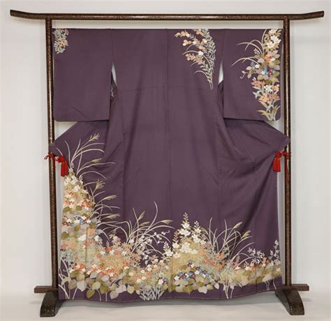 身丈、裄長め 秋草花模様 訪問着 お仕立て上がり 新古品 No 3783400 婦人着物訪問着・付下げ Web Shop 大福屋