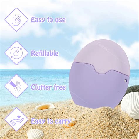 Silicone Sunscreen Applicator Oval Isolation Lotion Cream Refillable