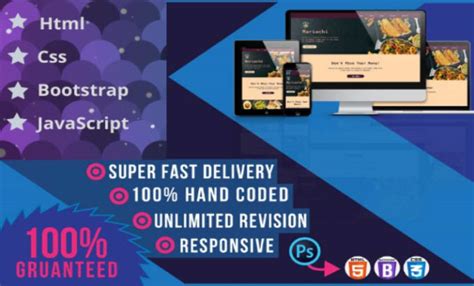Be Your Front End Web Developer Using Html Css Bootstrap Js By