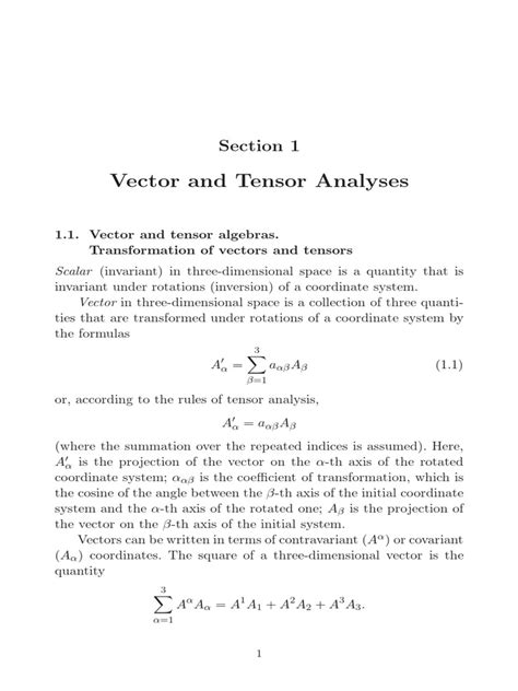 2017 Vector And Tensor Analyses Pdf