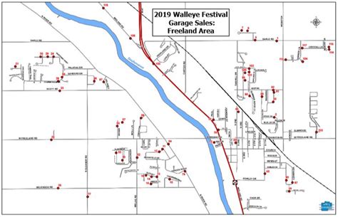 2019 Freeland Walleye Festival Map