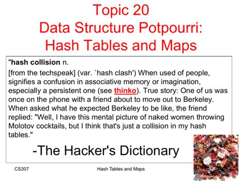 Topic 20 Data Structure Potpourri Hash Tables And Maps