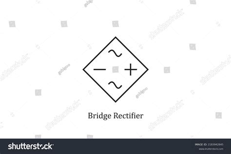 Vector Electronic Circuit Symbol Bridge Rectifier Stock Vector Royalty