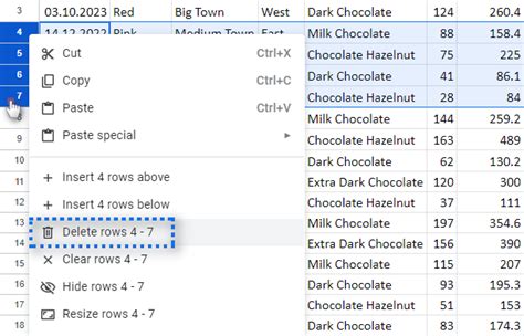 How to freeze rows in Google Sheets, insert multiple rows, delete empty rows