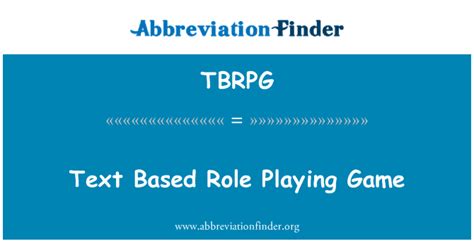 tbrpg 代表 基于文本的角色扮演游戏 text based role playing game