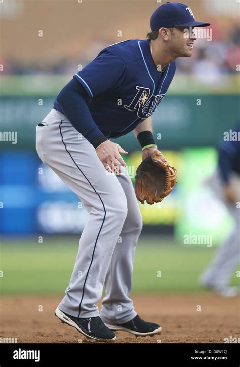 Detroit Michigan Usa 4th June 2013 Tampa Bay Rays Third Baseman
