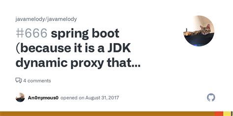 Spring Boot Because It Is A Jdk Dynamic Proxy That Implements · Issue 666 · Javamelody