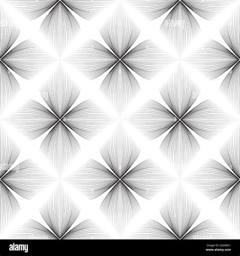 Abstract Seamless Floral Linear Pattern Arabic Line Ornament With Flower Shapes Floral Orient