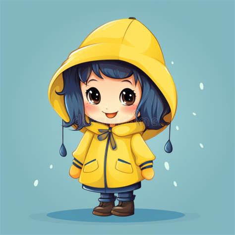 A Cartoon Girl With A Yellow Bow On Her Head Stock Illustration