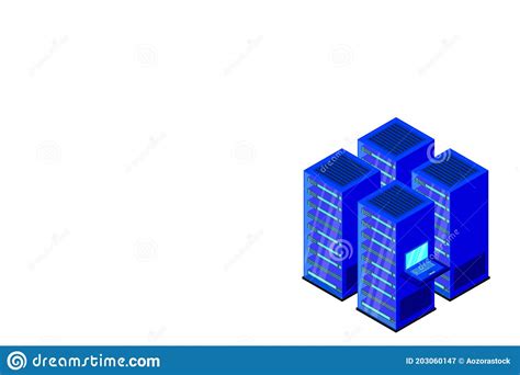 Data Center Cloud Database Concept Of Big Data Processing Center