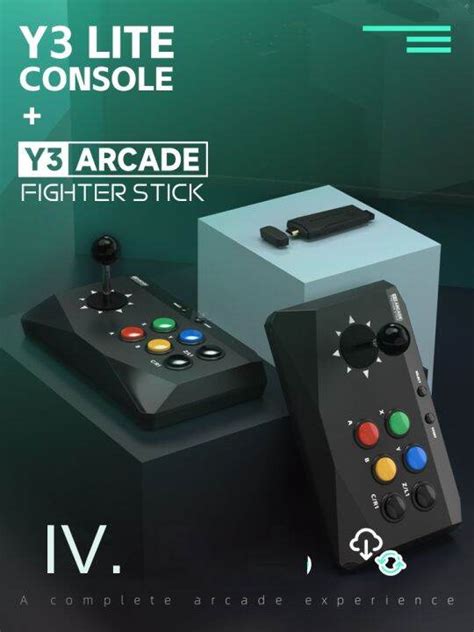 DATA FROG Y3 Arcade Retro Video Game Stick with Joystick Wireless ...