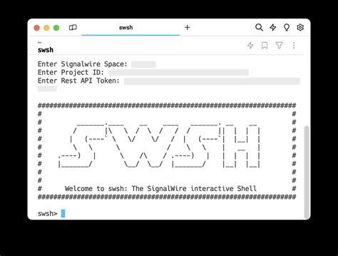 Introduction To Swsh Signalwire Interactive Shell Signalwire Docs