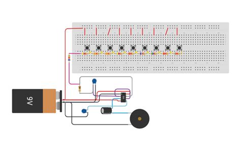 Circuit Design Piano Tinkercad