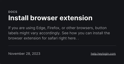 install browser extension