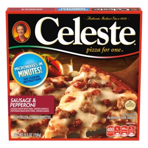 Celeste Sausage And Pepperoni Pizza For One Individual Microwavable
