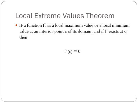 Ppt 41 Extreme Values Of Functions Powerpoint Presentation Free