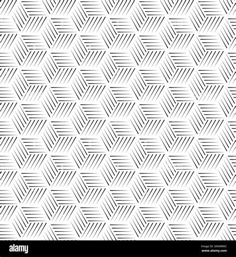 Line Cube Seamless Pattern On White Background Vector Geometric Cube Of Seamless Texture Stock