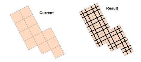 arcgis desktop sub dividing oriented polygon grid geographic