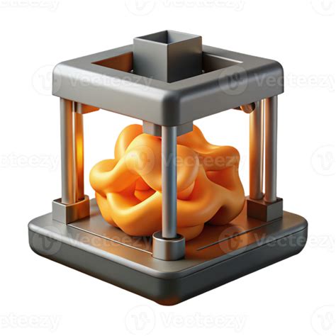 Dramatic Traditional A 3d Printer Creating A Complex Organic Structure Molten Plastic Glowing