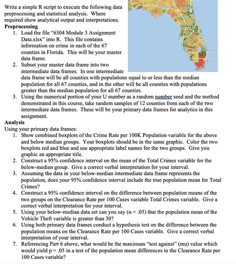 Solved Write A Simple R Script To Execute The Following Data