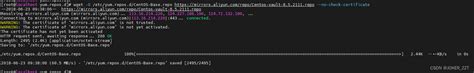 记录centos85配置阿里云yum源报错问题centos85安装源出错 Csdn博客