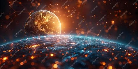 Premium Photo Connecting Nodes The Global Network For Worldwide Internet Communication