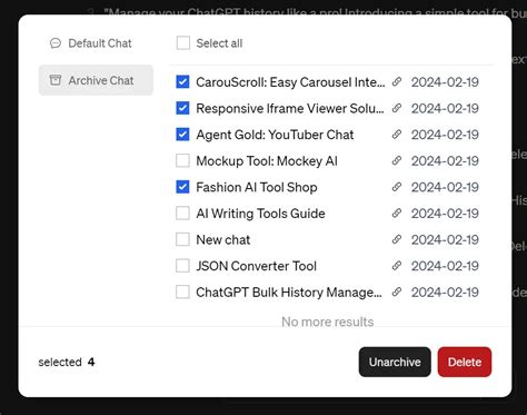 Too Many ChatGPT Chats Use This Chrome Extension To Bulk Delete And Archive