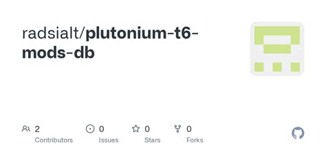GitHub Radsialt Plutonium T Mods Db