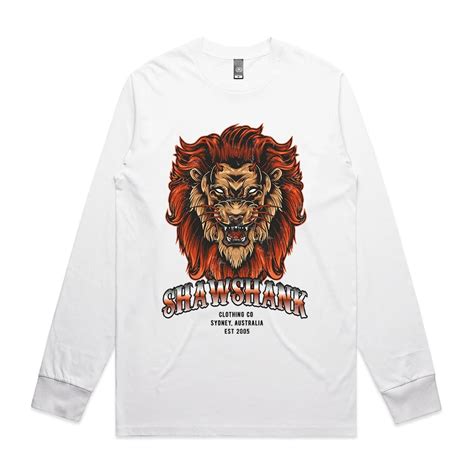 Mens Lion King Printed Long Sleeve T Shirt Shawshank Clothing