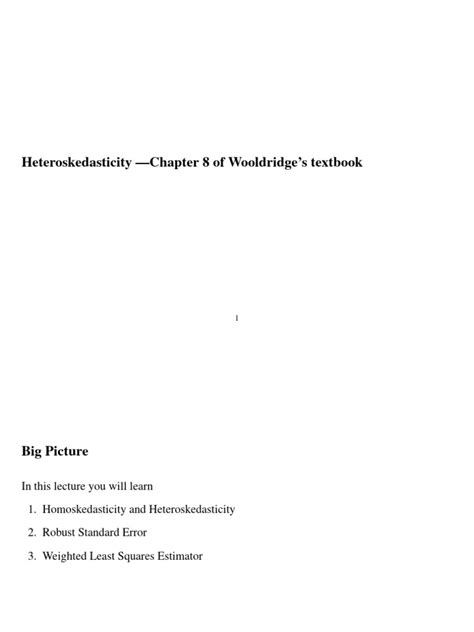 Heteroskedasticity Pdf Errors And Residuals Ordinary Least Squares